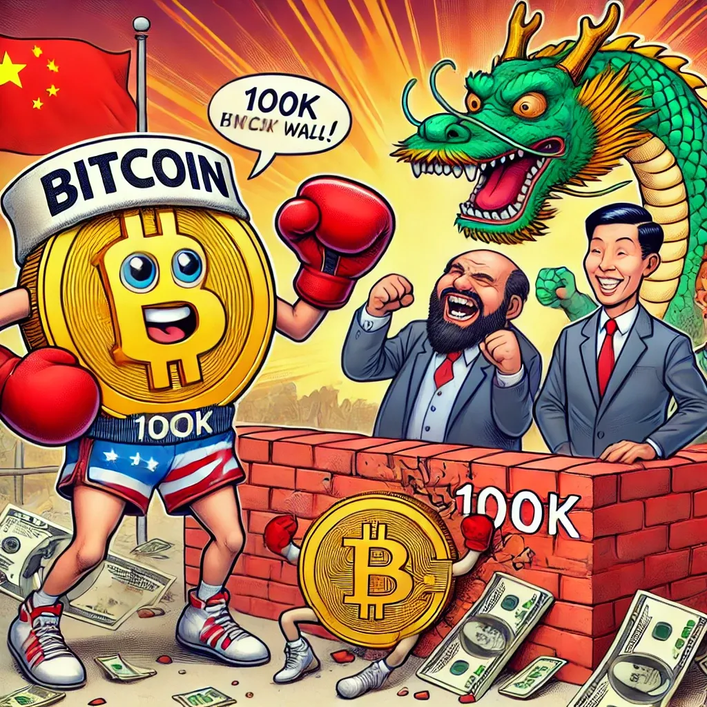 Bitcoin struggles under $100K as China hits back with US tariffs